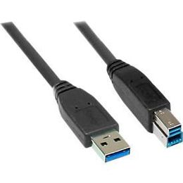 Anschlusskabel USB 3.0 Stecker A/B, 5m, schwarz