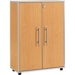 Schäfer Shop Schäfer Shop Select Aktenschrank Moxxo IQ, Holz, 2 Böden, 3 OH, B 801 x T 362 x H 1115 mm, abschließbar, Buche-Dekor