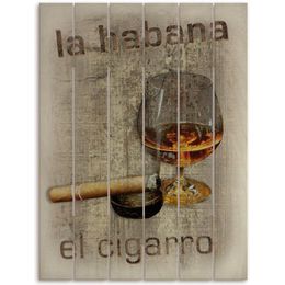 Artland Holzbild Havanna - Die Zigarre, Zigarren (1 St), braun