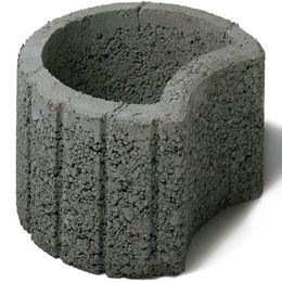 EHL Pflanzstein rund Hangflor anthrazit Pflanzring, 35x28x20 cm