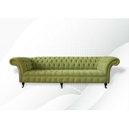 JVmoebel Big-Sofa Olivengrüner Chesterfield Viersitzer Moderne Couch Luxus Großes Sofa