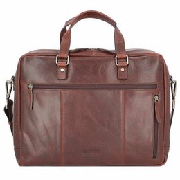 Leonhard Heyden Roma Aktentasche Leder 41 cm Laptopfach braun