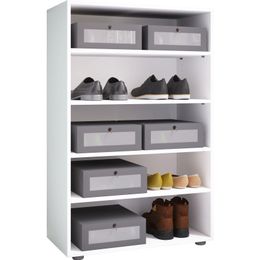 Vcm Holz-Schuhschrank Ma&szlig;e: H. 110 x B. 70 x T. 37 cm Allzweckschrank 5 F&auml;cher ohne T&uuml;ren&ndash; Lona