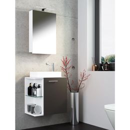 Vcm 3-tlg Set Waschplatz f&uuml;r G&auml;ste WC G&auml;stebad Waschtisch Toilette Badezimmer Set - Hausa SC
