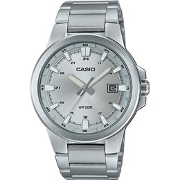 Quarzuhr CASIO COLLECTION "MTP-E173D-7AVEF" Armbanduhren silberfarben (edelstahlfarben) Damen Quarzuhren