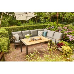 Gartenlounge-Set siena GARDEN "Londra" Sitzmöbel-Sets grau (anthrazit, schwarz, anthrazit) Outdoor Möbel