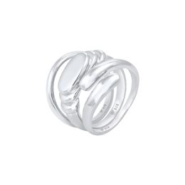 Elli Premium Ring Siegelring, Wickelring Damen Gr&ouml;&szlig;e 52 silber
