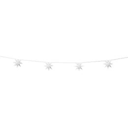 IC Winterworld LED-Lichterkette Weihnachtsdeko aussen, 10-flammig, Sterne mit 19 Spitzen, ca. 12 cm groß, weiß