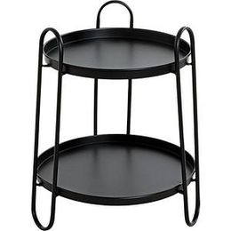 HAKU Möbel Beistelltisch Metall schwarz 43,0 x 43,0 x 50,0 cm