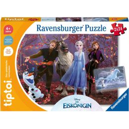 Ravensburger Puzzle tiptoi® Puzzle für kleine Entdecker: Disney Die Eiskönigin, 24 Puzzleteile, (2 x 24 Teile) Made in Europe, FSC® - schützt Wald - weltweit, bunt