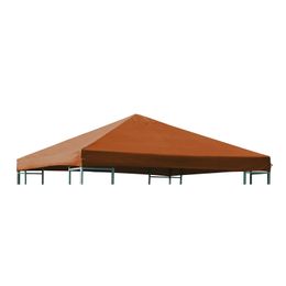 DEGAMO Ersatzdach für Metall- und Alupavillon 3x3 Meter terracottafarben, wasserdicht PVC-beschichtet