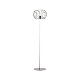 Brilliant Lampe, Silemia Standleuchte 1flg schwarz matt, 1x A60, E27, 52W, Mit Fußschalter
