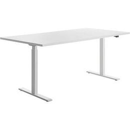 Topstar E-Table elektrisch höhenverstellbarer Schreibtisch weiß rechteckig, T-Fuß-Gestell weiß 180,0 x 80,0 cm