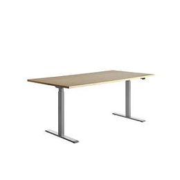 Topstar E-Table elektrisch höhenverstellbarer Schreibtisch ahorn rechteckig, T-Fuß-Gestell grau 180,0 x 80,0 cm