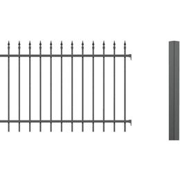 Alberts Zaun-Grundset Chaussee anthrazit, 100 cm, Einbetonieren