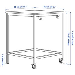 IKEA TROTTEN/LIDKULLEN Tisch und Sitz-/Stehstütze