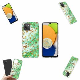 Wigento Handyhülle Für Samsung Galaxy A03 Silikon Handy Tasche Etuis TPU Muster Motiv 1 Schutz Hülle Cover