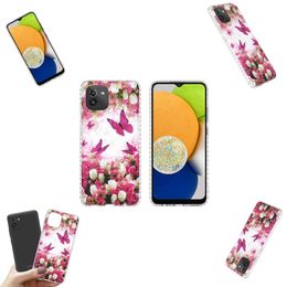 Wigento Handyhülle Für Samsung Galaxy A03 Silikon Handy Tasche Etuis TPU Muster Motiv 3 Schutz Hülle Cover