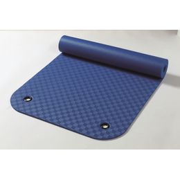 Yogabox Gymnastikmatte Komfort Made in Germany mit Ösen (1-St), in Deutschland hergestellt, blau, dunkelblau