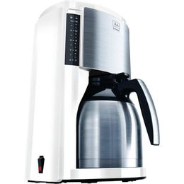 Melitta Filterkaffeemaschine Look® Therm Selection M661, 1,25l Kaffeekanne, Papierfilter, silberfarben|weiß