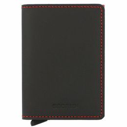 Secrid Slimwallet Matte Kreditkartenetui Geldbörse RFID Leder 6,5 cm black red