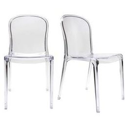 Miliboo 2 Design-Stühle THALYSSE Polycarbonat Transparent