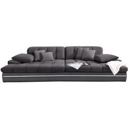Mr. Couch Big-Sofa Biarritz 2, wahlweise mit Kaltschaum (140kg Belastung/Sitz), Kopfteilverstellung, grau