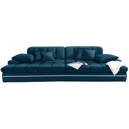 Mr. Couch Big-Sofa Biarritz 2, wahlweise mit Kaltschaum (140kg Belastung/Sitz), Kopfteilverstellung, blau