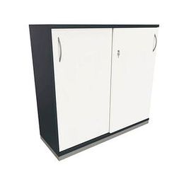 FM Schiebetürenschrank Sidney, 4260429766024 weiß, lavagrau 2 Fachböden 120,0 x 44,2 x 113,3 cm