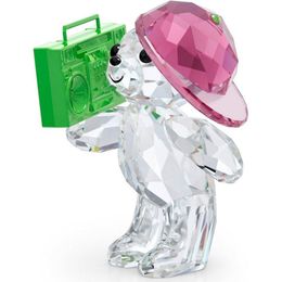 Swarovski Dekofigur Kristallfigur Kassettenrekorder Kris Bär 90er Party, 5619215 (1 St), Swarovski® Kristall, bunt|grün|rosa|schwarz|weiß