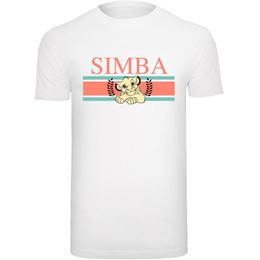 F4NT4STIC Shirt 'Disney K&ouml;nig der L&ouml;wen Simba Stripes' male White size M