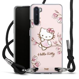 DeinDesign Handyhülle Hello Kitty Fanartikel Hanami Hello Kitty - Magnolia, OnePlus Nord Handykette Hülle mit Band Case zum Umhängen, weiß