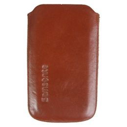Samsonite Handyhülle Leder Universal Pouch Tasche Toledo Cognac, Schutz-Hülle Etui für klassisches Handy MP3 MP4-Player Audio-Player