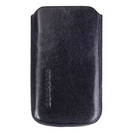 Samsonite Handyhülle Leder Universal Pouch Tasche Toledo Blau, Schutz-Hülle Etui für klassisches Handy MP3 MP4-Player Audio-Player