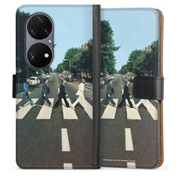 DeinDesign Handyhülle Abbey Road The Beatles Musik The Beatles - Abbey Road, Huawei P50 Pro Hülle Handy Flip Case Wallet Cover Handytasche Leder