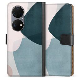 DeinDesign Handyhülle Muster Boho Malerei Graphic 150 A, Huawei P50 Pro Hülle Handy Flip Case Wallet Cover Handytasche Leder, schwarz