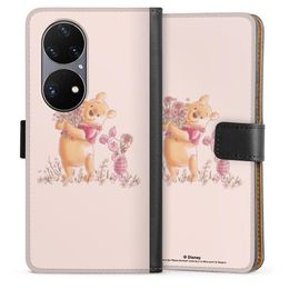 DeinDesign Handyhülle Winnie Puuh Ferkel Offizielles Lizenzprodukt Disney, Huawei P50 Pro Hülle Handy Flip Case Wallet Cover Handytasche Leder