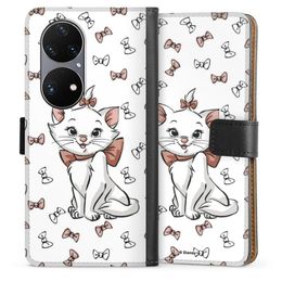 DeinDesign Handyhülle Aristocats Marie Disney Katze Marie Shy, Huawei P50 Pro Hülle Handy Flip Case Wallet Cover Handytasche Leder, schwarz