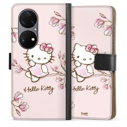 DeinDesign Handyhülle Hello Kitty Fanartikel Hanami Hello Kitty - Magnolia, Huawei P50 Pro Hülle Handy Flip Case Wallet Cover Handytasche Leder