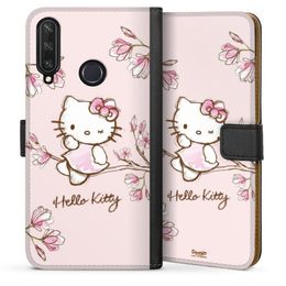 DeinDesign Handyhülle Hello Kitty Fanartikel Hanami Hello Kitty - Magnolia, Huawei Y6p Hülle Handy Flip Case Wallet Cover Handytasche Leder, schwarz