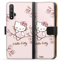 DeinDesign Handyhülle Hello Kitty Fanartikel Hanami Hello Kitty - Magnolia, Huawei Nova 5T Hülle Handy Flip Case Wallet Cover Handytasche Leder