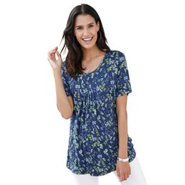 Tunikashirt Inspirationen "Shirt" Gr. 52, blau (marine, bedruckt) Damen Shirts Jersey