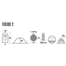 simex Pop up Wurfzelt VISION 2 mit Moskitonetz, 235x140x100cm