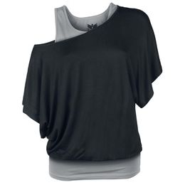 Black Premium by EMP When The Heart Rules The Mind T-Shirt schwarz grau in 4XL