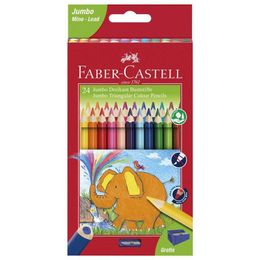 Faber-Castell Faber Castell Jumbo Triangular colour pencils wallet of 24