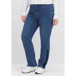 sheego Große Größen: Gerade Jeans mit Kontrastdetails an Bein und Taschen, blue Denim, Gr.44