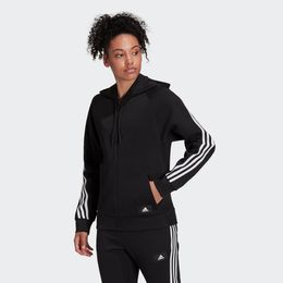 adidas Sportswear Große Größen: Kapuzensweatjacke, schwarz, Gr.L