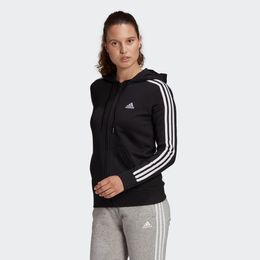 Adidas Große Größen: Kapuzensweatjacke, schwarz, Gr.M