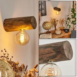 hofstein Canedo Wandleuchte Holz dunkel, 1-flammig