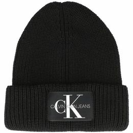 Calvin Klein Jeans Monogram Strickmütze 22 cm black